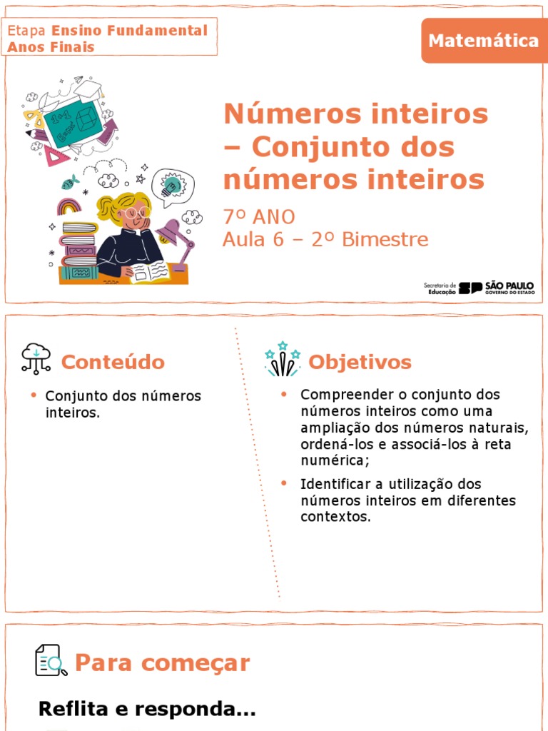 conjunto dos números inteiros | PDF | Número real | Número natural