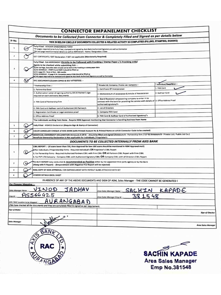 Connector Checklist | PDF