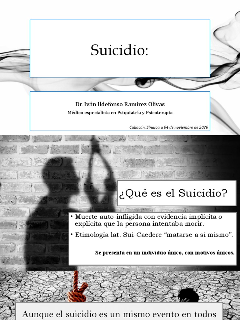 Comprendiendo el Suicidio y su Manejo | PDF | Suicidio | Causas de la ...