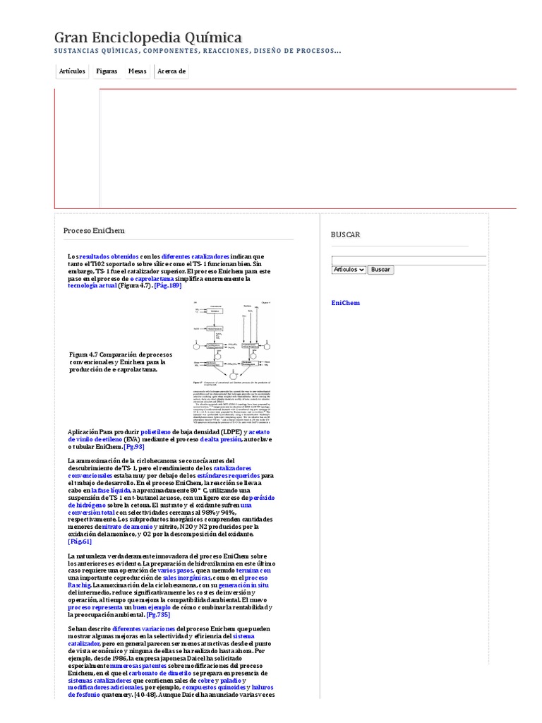 Proceso EniChem - Big Chemical Encyclopedia | PDF | Catálisis | Química
