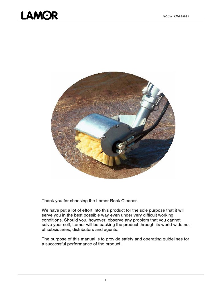 Manual English Lamor Skimmer Rock Cleaner | PDF | Pump | Pipe (Fluid Conveyance)