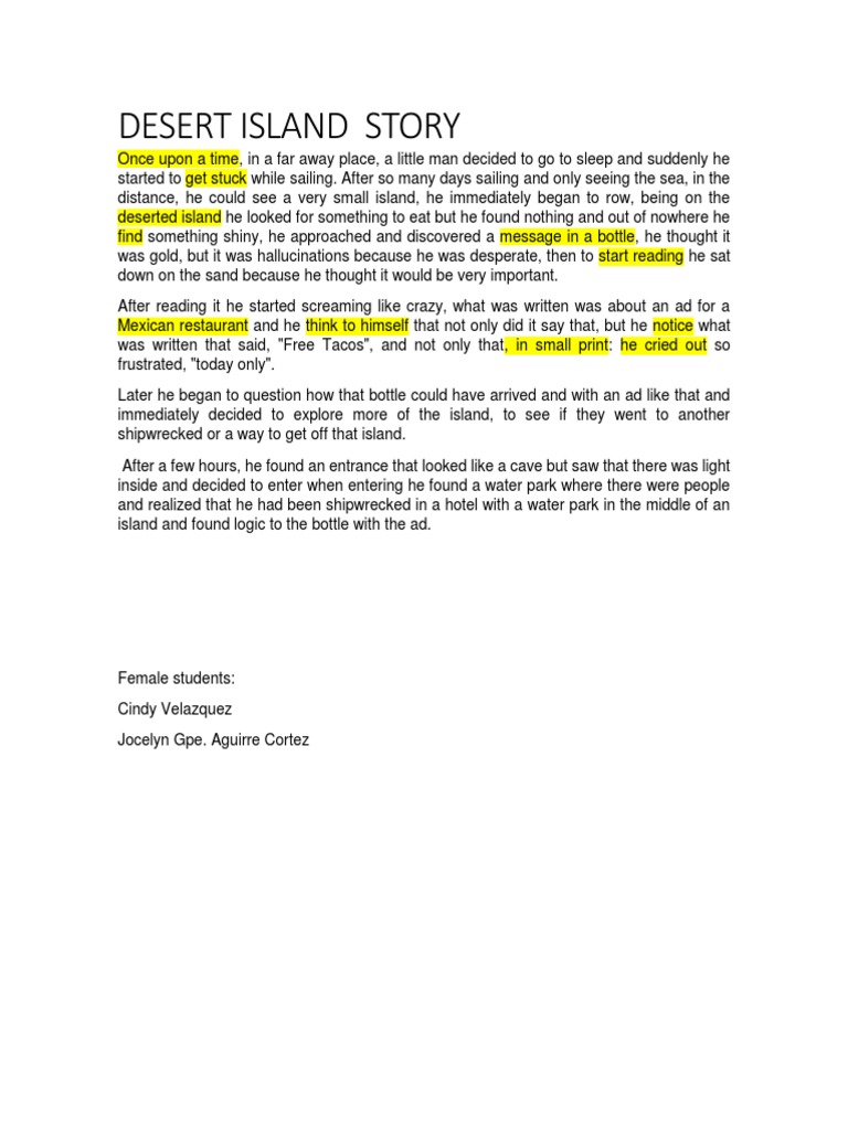 Desert Island Story | PDF