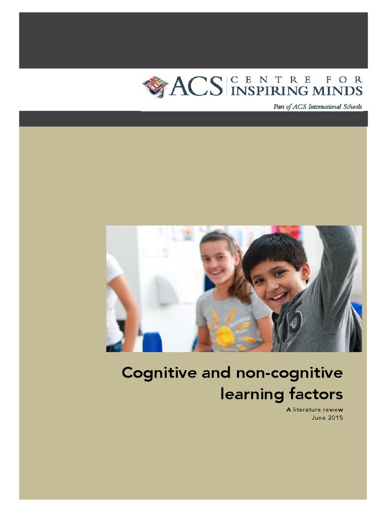 Cognitive & Non-Cognitive Learning Factors | PDF | Mindset | Learning ...
