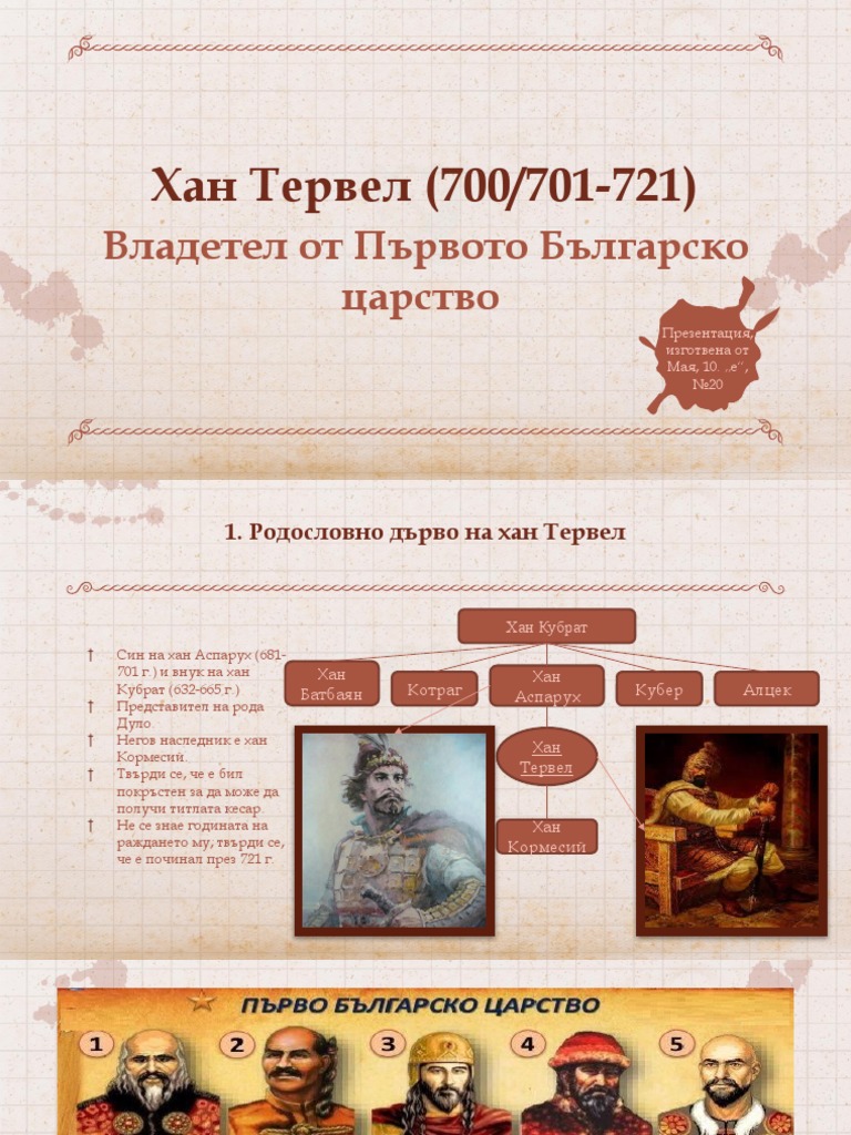 Презентация за Хан Тервел | PDF