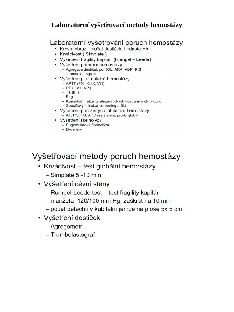 Testy Vyšetřovací - Hotovo | PDF