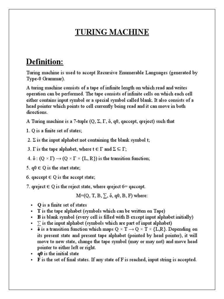 Turing Machine | PDF
