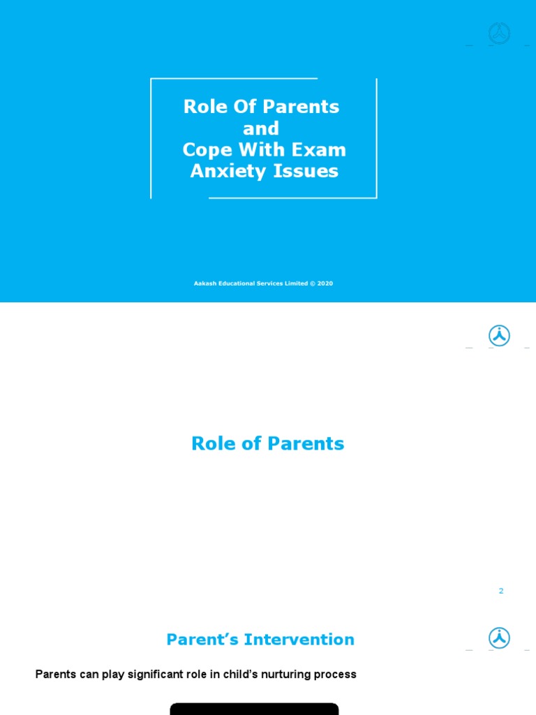 Role Of Parents And Exam Anxiety Issues Pdf Anxiety Cognition