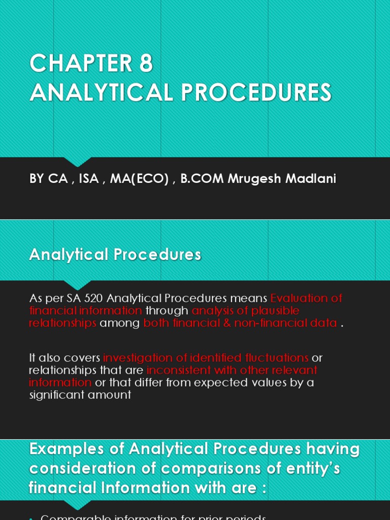 Audit Analytical Procedures | PDF | Audit | Financial Audit