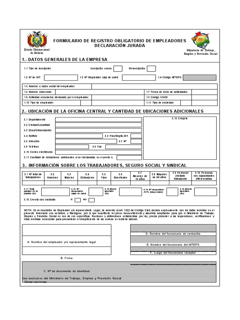 Registro Obligatorio de Empleadores | PDF