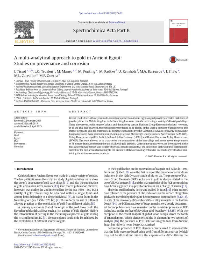 A Multi Analytical Approach To Gold in A | PDF