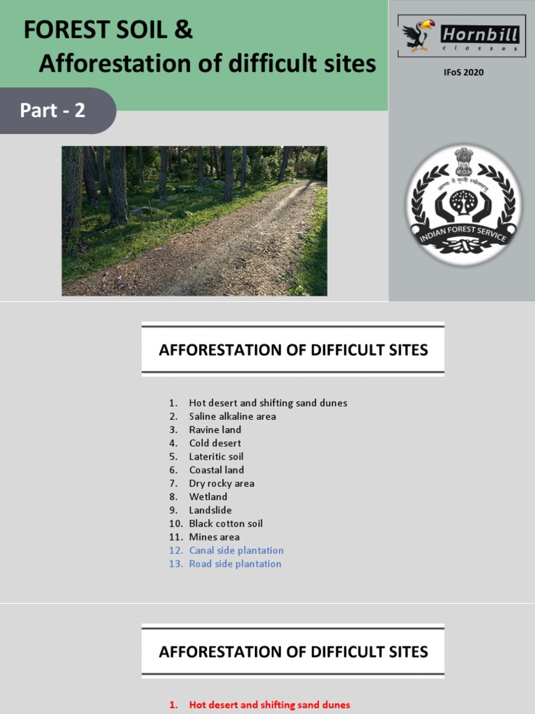 Afforestation Techniques for Wastelands | PDF | Soil | Desert