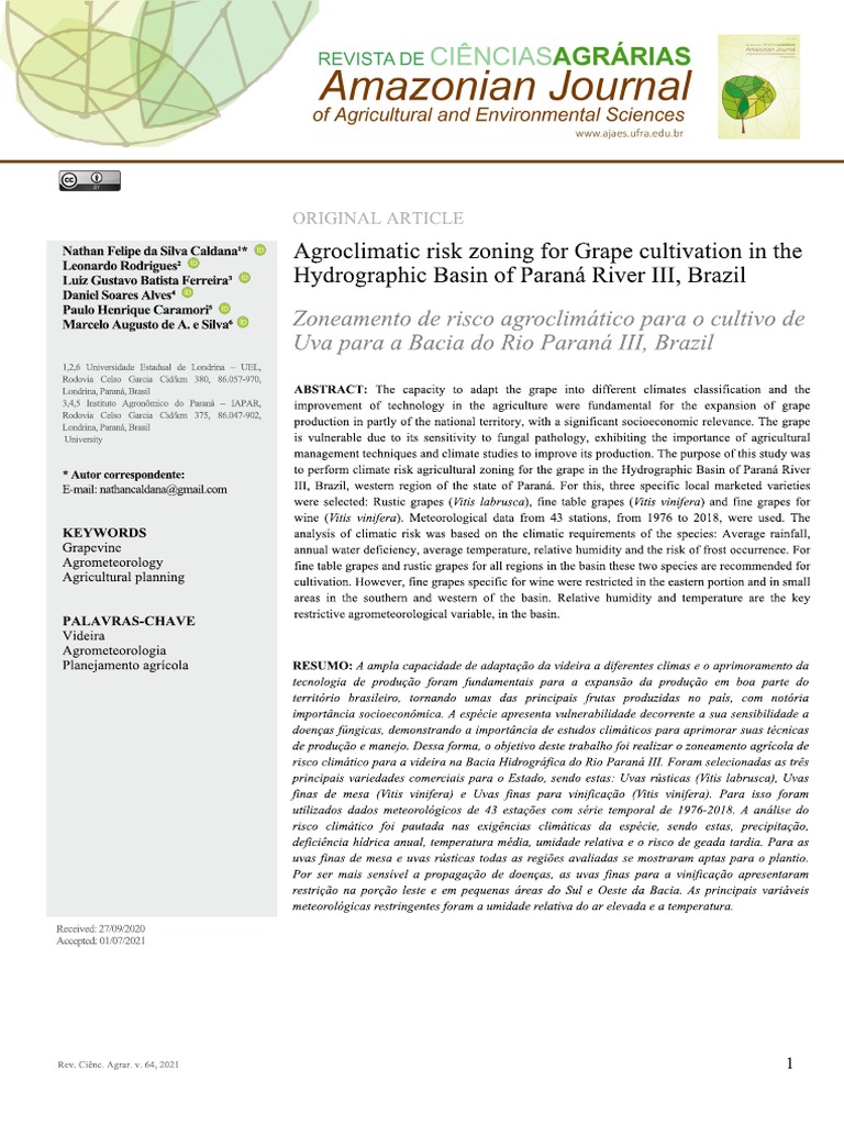 14 Agroclimatic Risk GRAPE | PDF