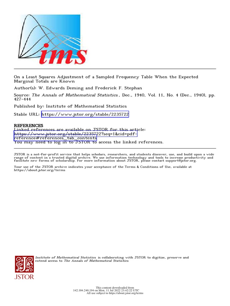 Statistical Adjustment Methods | PDF | Teaching Methods & Materials | Science & Mathematics