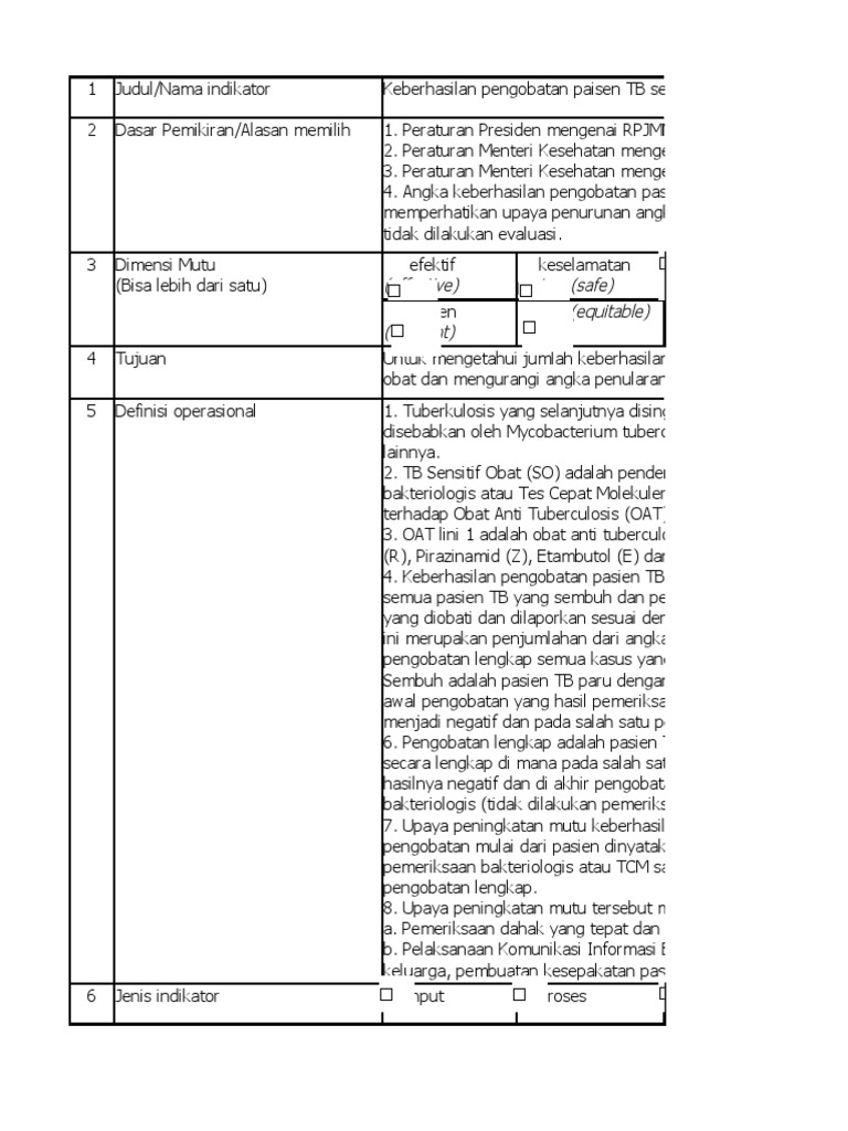 Profil Indikator INM | PDF