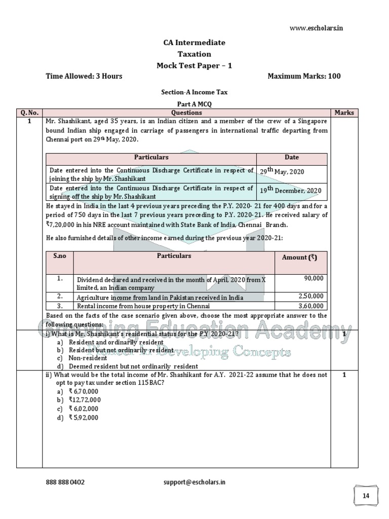 Taxation MTP 1 Questions | PDF | Taxes | Value Added Tax