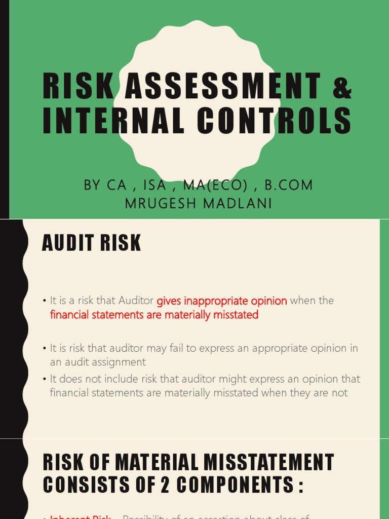 Chapter 4 Risk Assesment - Internal Control | PDF | Internal Control | Audit