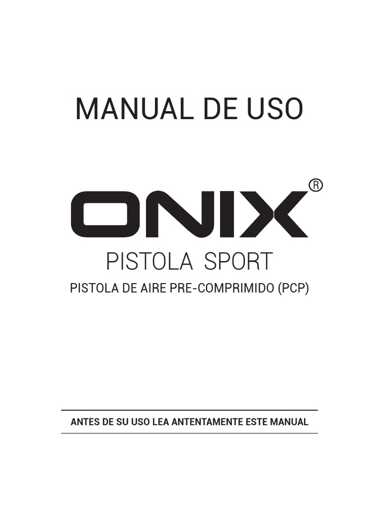 Pcp093-Instrucciones - PISTOLA ONIX SPORT | PDF | Pistola | Herramientas