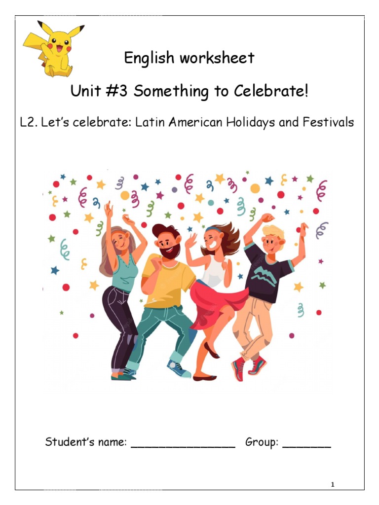 8th U3 - L2 Let's Celebrate. Latin American Holidays and Festivals ...