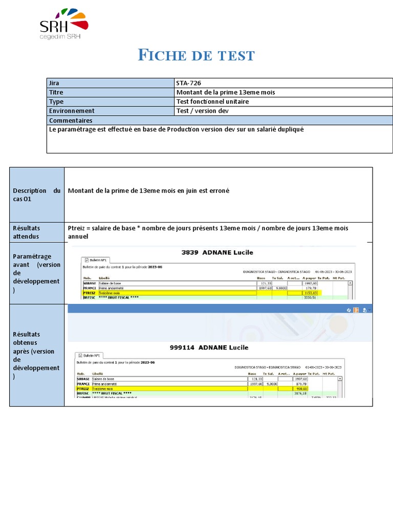 SRH_Fiche de test_ Sta-726 | PDF