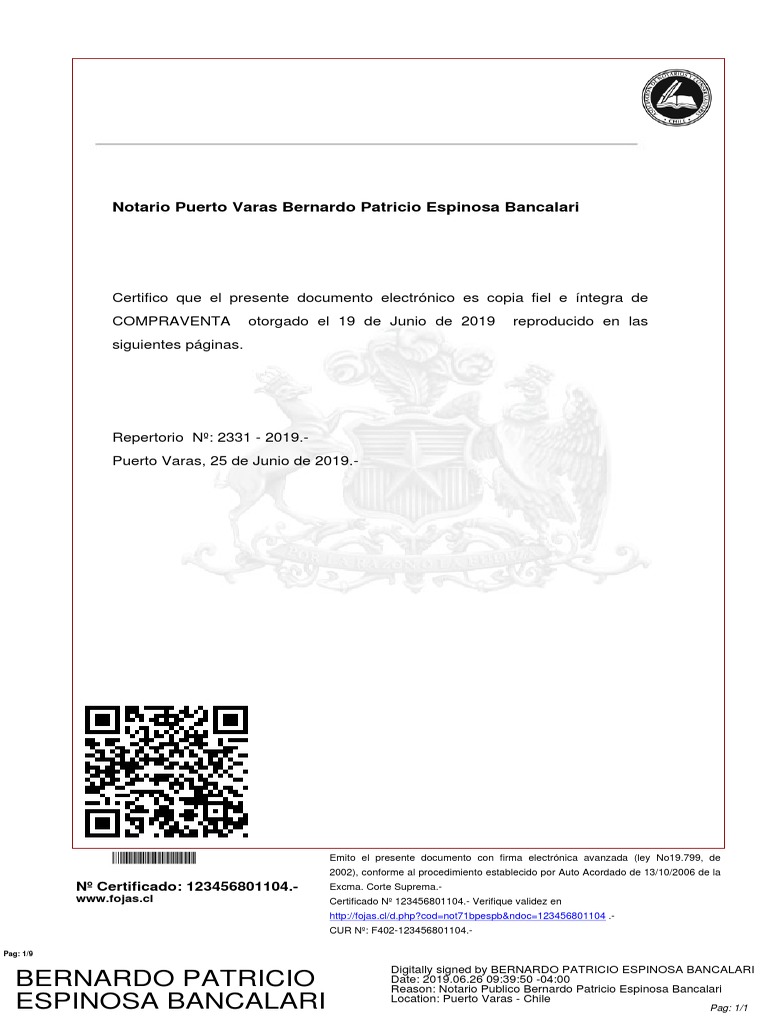 Fojas - CL 2 | PDF | Derecho