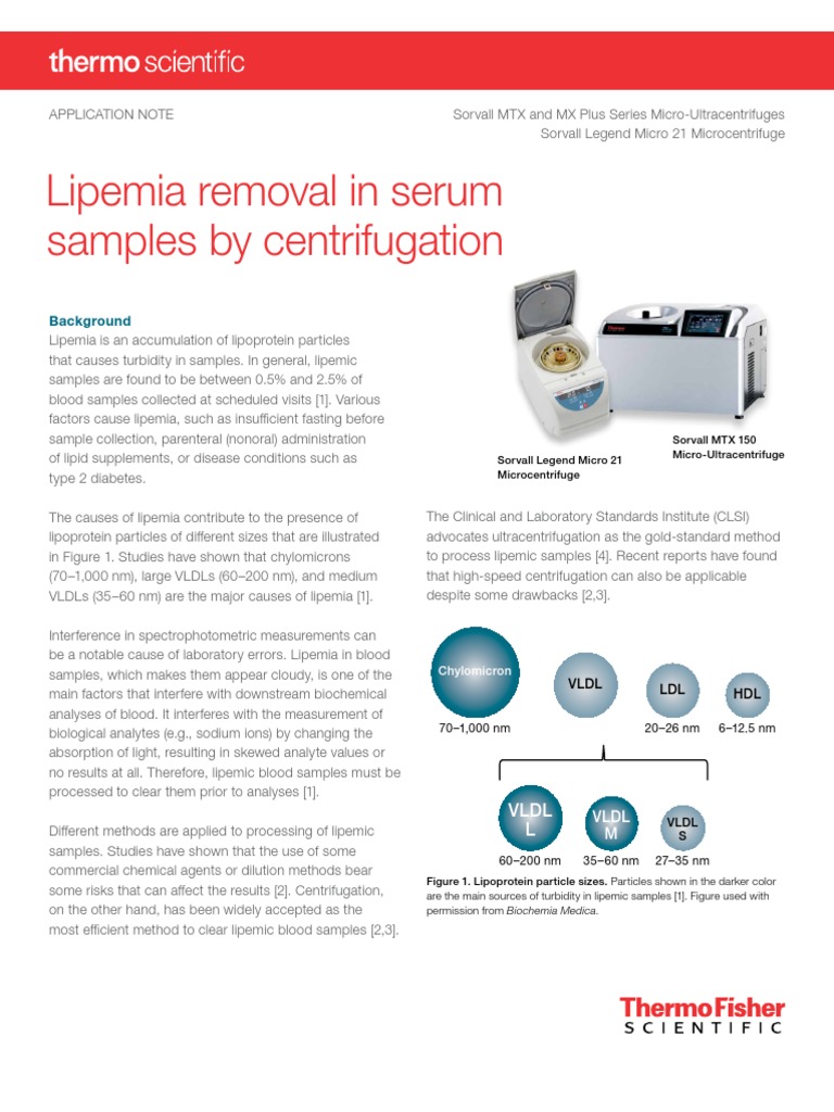 COL25221 0621-Ultracentrifuge AppNote - LipemiaSample | PDF ...
