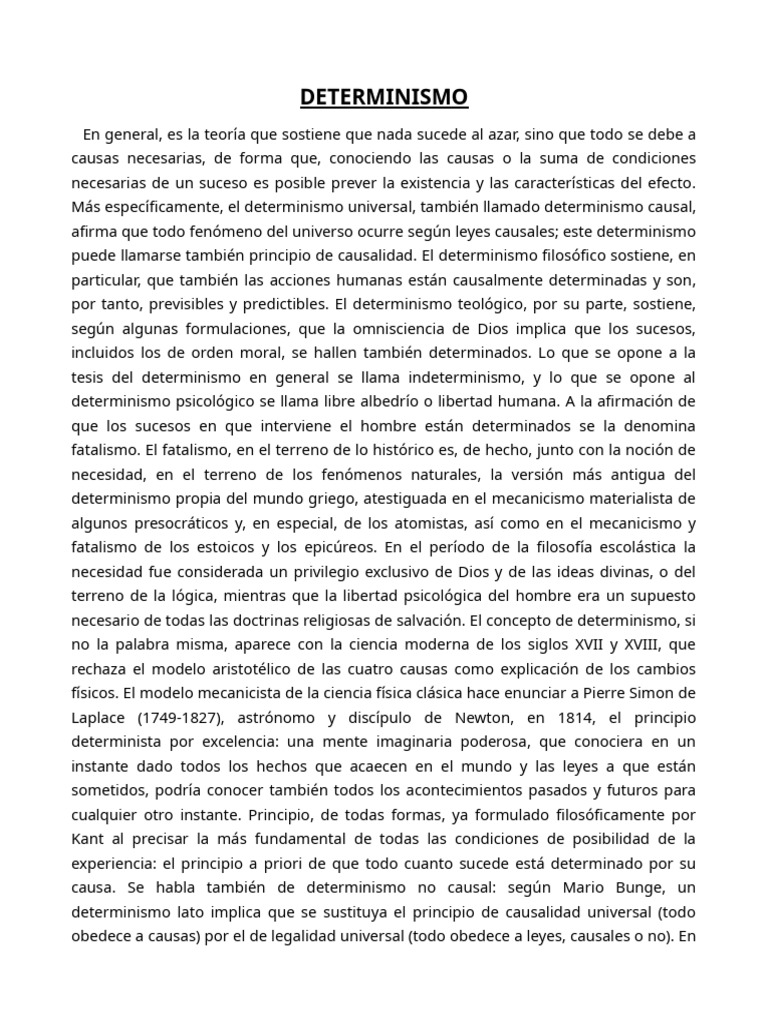 DETERMINISMO | PDF