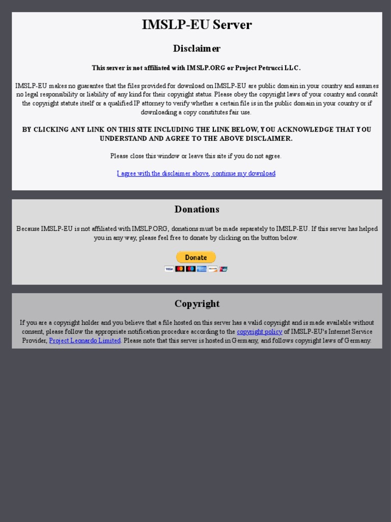 IMSLP-EU Server Main Page | PDF