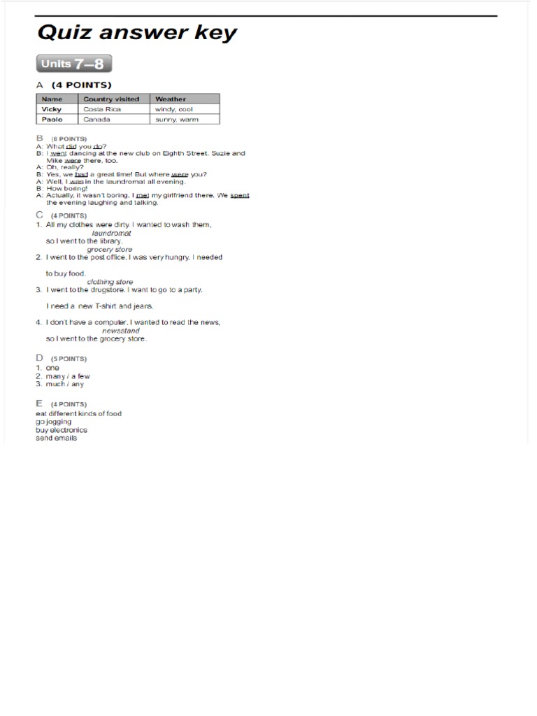 Quiz Units 7-8 Repuestas | PDF