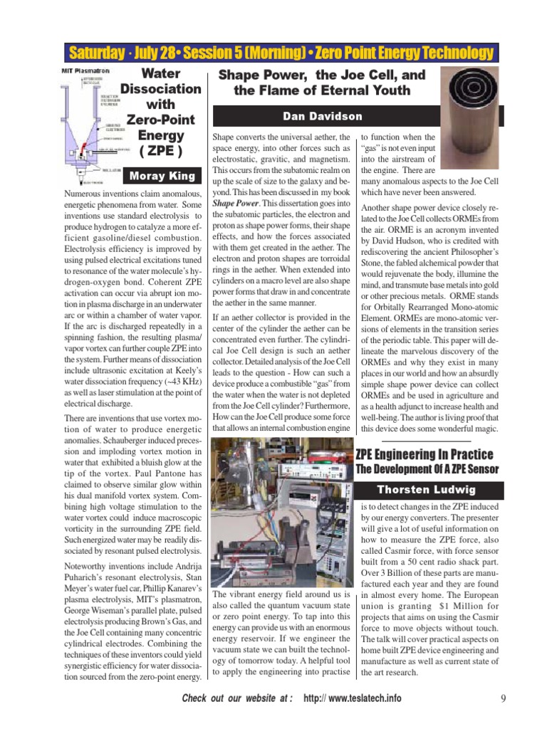 Water Disassociation Using Zero Point Energy ZPE - Moray King (Hho Joe ...