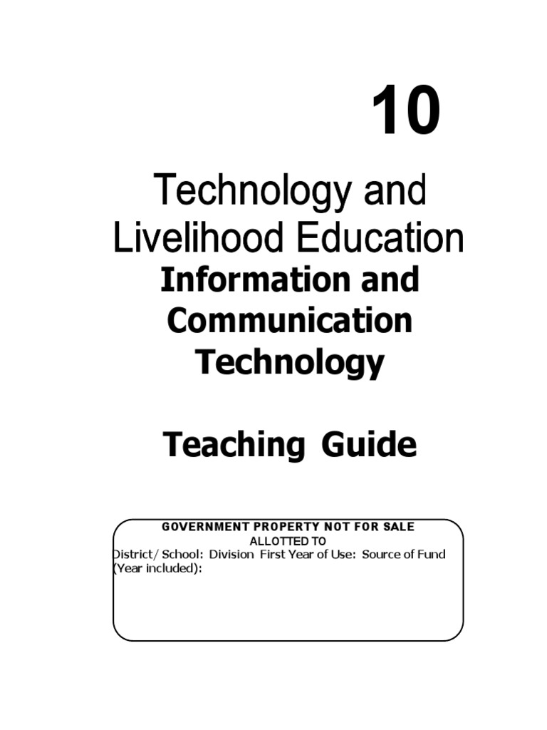 Tle Ict Technical Drafting Grade 10 TG | PDF | Learning | Technical Drawing