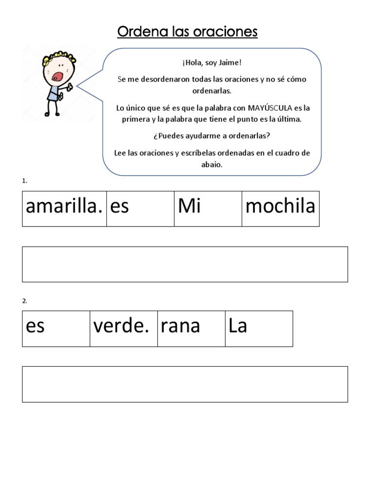 Ordenar Oraciones | PDF