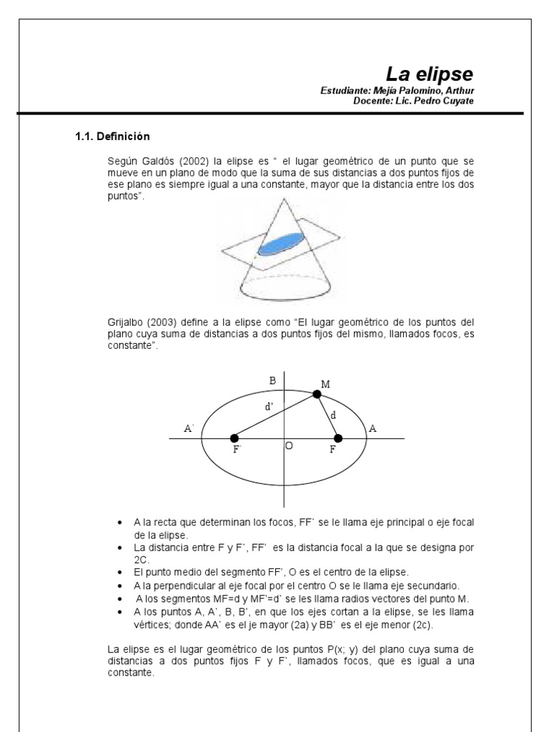 ELIPSE | PDF | Elipse | Espacio