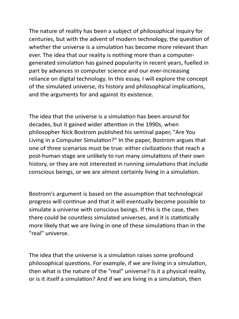 Exploring the Simulation Hypothesis | PDF | Reality | Consciousness