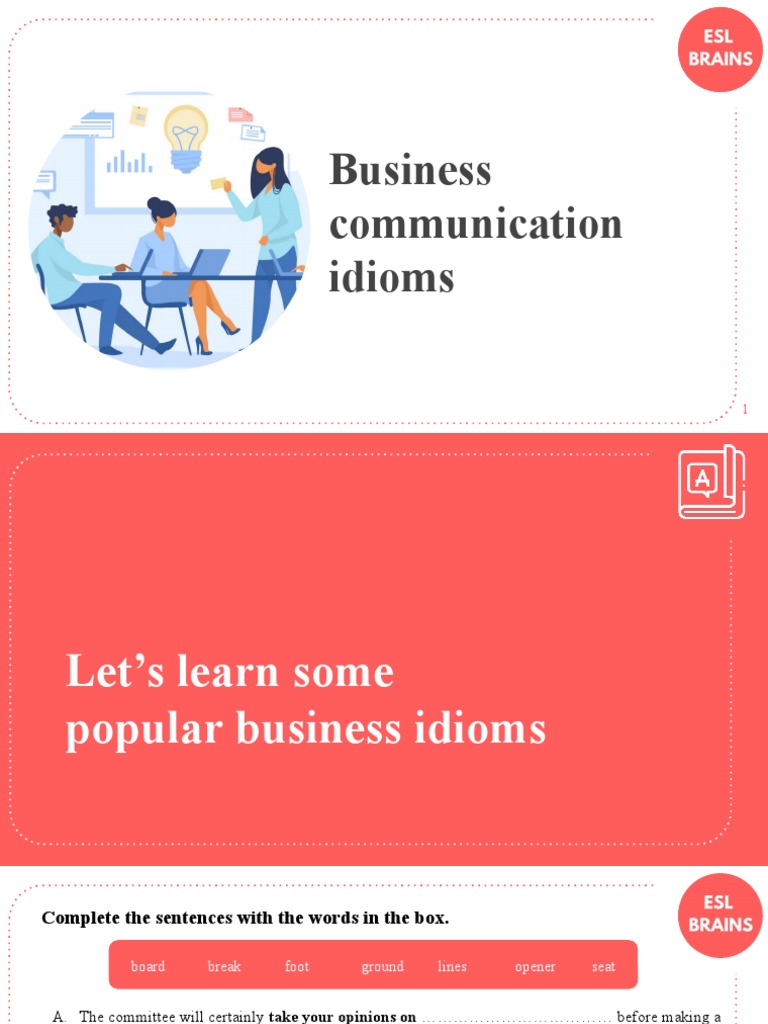 Business Communication Idioms | PDF