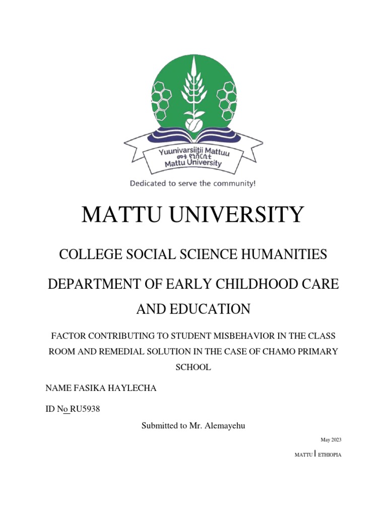 Factor Contributing To Student Misbehavior | PDF | Teachers | Behavior