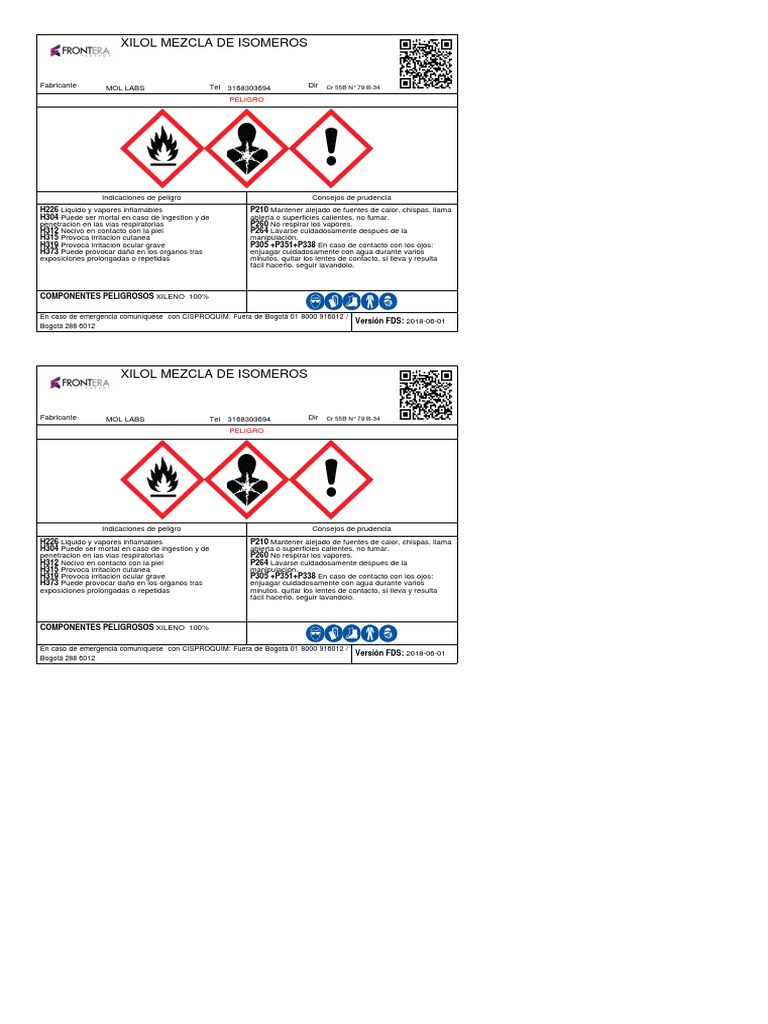 ET - Xilol Mezcla de Isomeros | PDF | Química