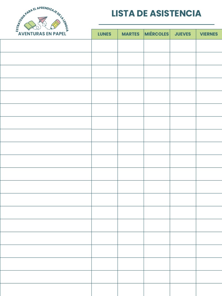 5.2 Plantilla de Pase de Lista | PDF