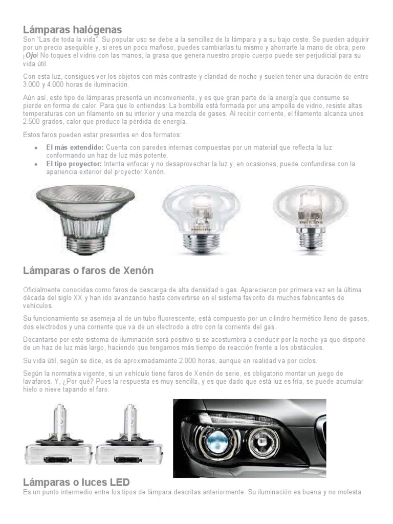 Lámparas Halógenas | PDF | Ciencias fisicas
