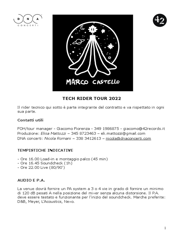 Marco Castello - Tech Rider | PDF