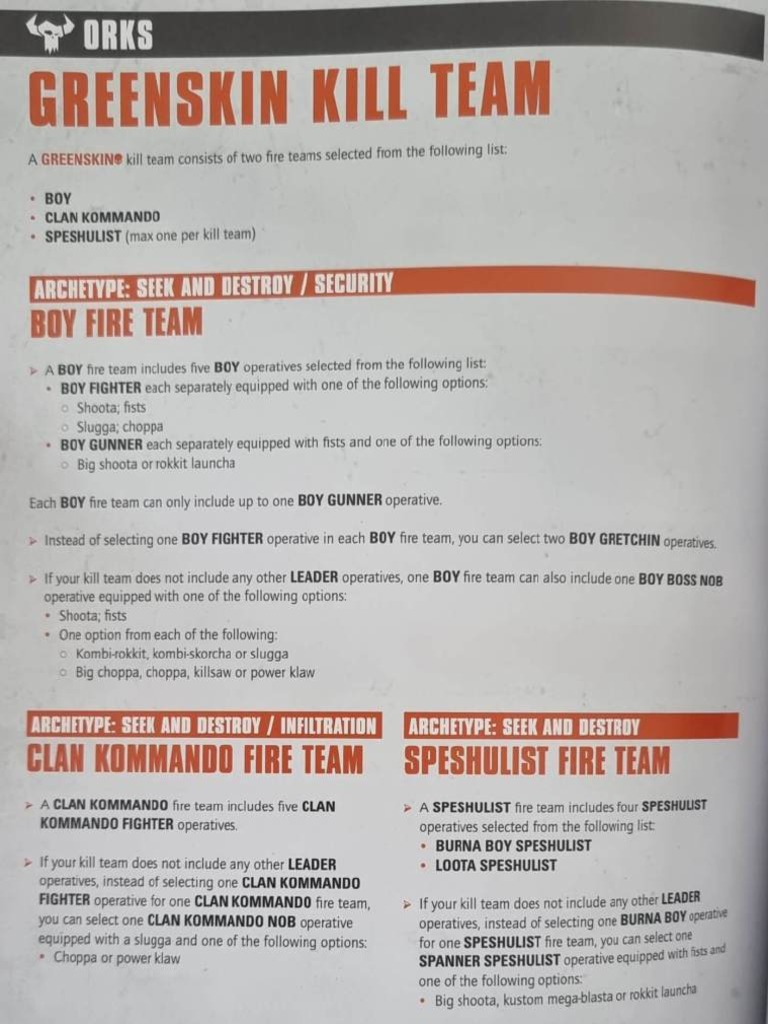 Xenos - Greenskin (Orks) Kill Team | PDF