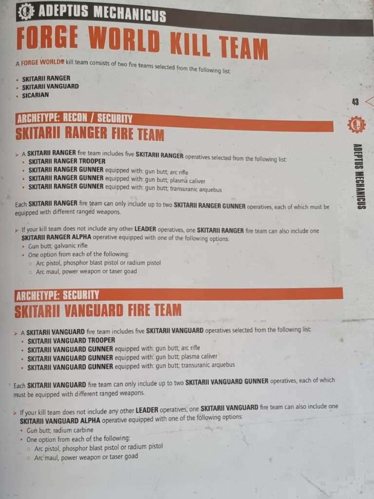 Imperium - Forge World (AdMech) Kill Team | PDF