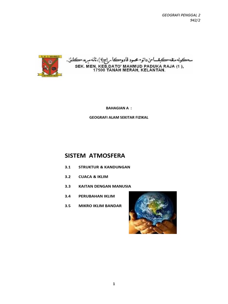 P2 Fizikal - 1. Sistem Atmosfera | PDF