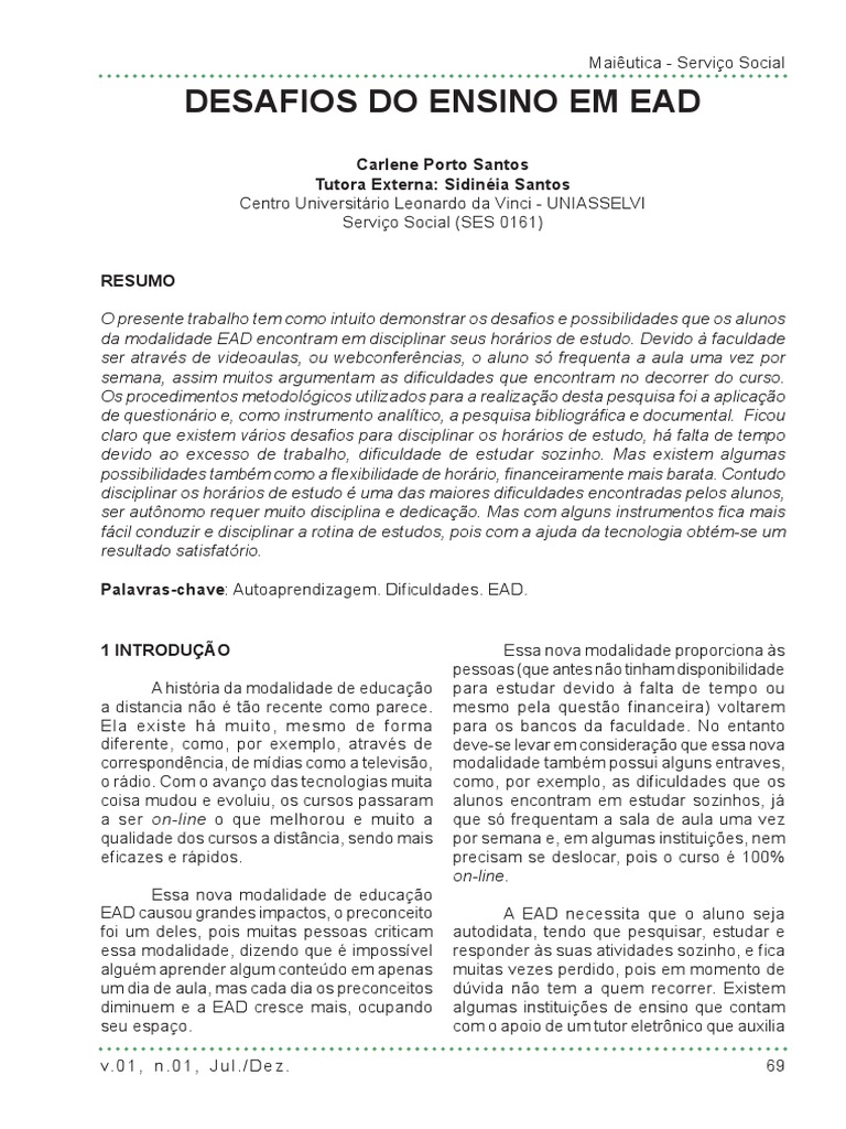 Desafios Do Ensino Em Ead 2014 Pdf Educação à Distância