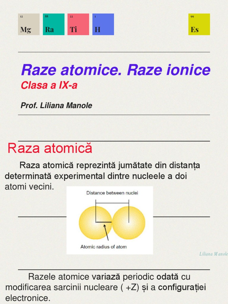Raze Atomice. Raze Ionice: Clasa A IX-a | PDF