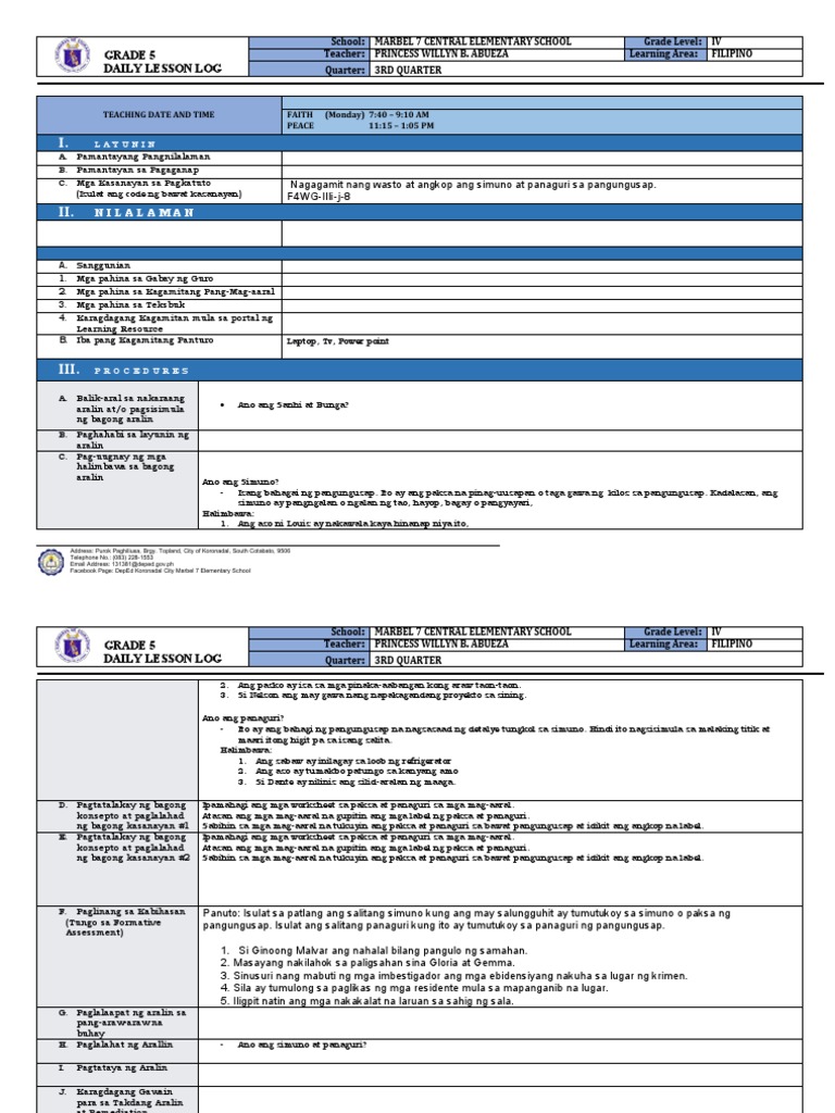 New Dll Filipino April 3 | PDF