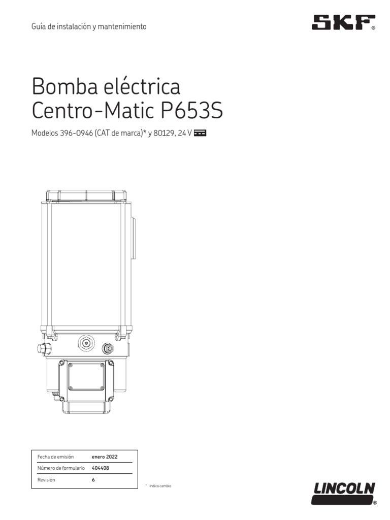 Guía de instalación P653S Centro-Matic | PDF | Bomba | Corriente continua