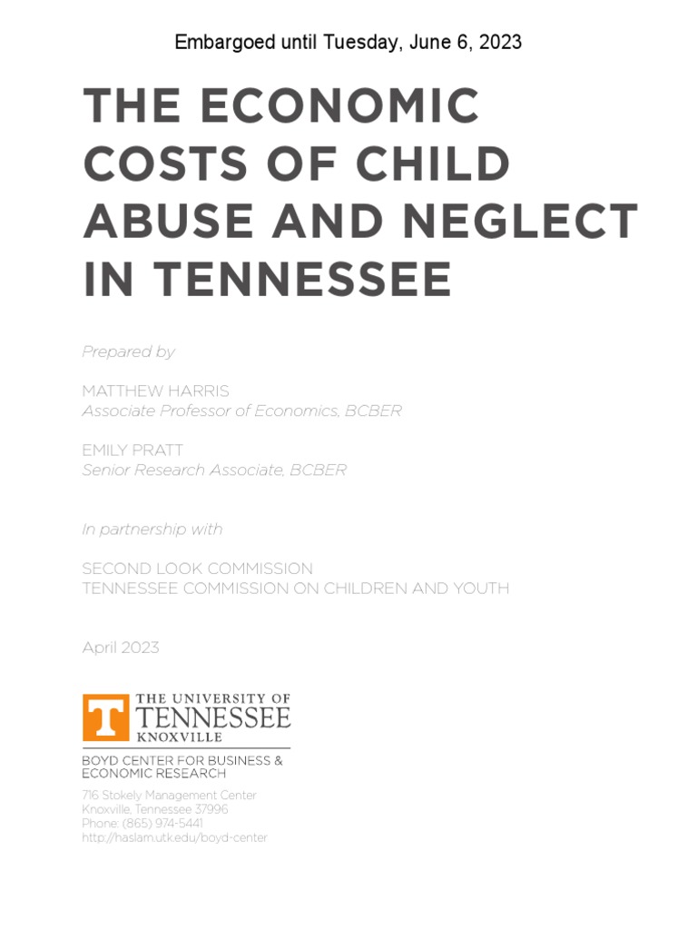 The Economic Costs of Child Abuse and Neglect in Tennessee | PDF | Child Abuse | Child ...