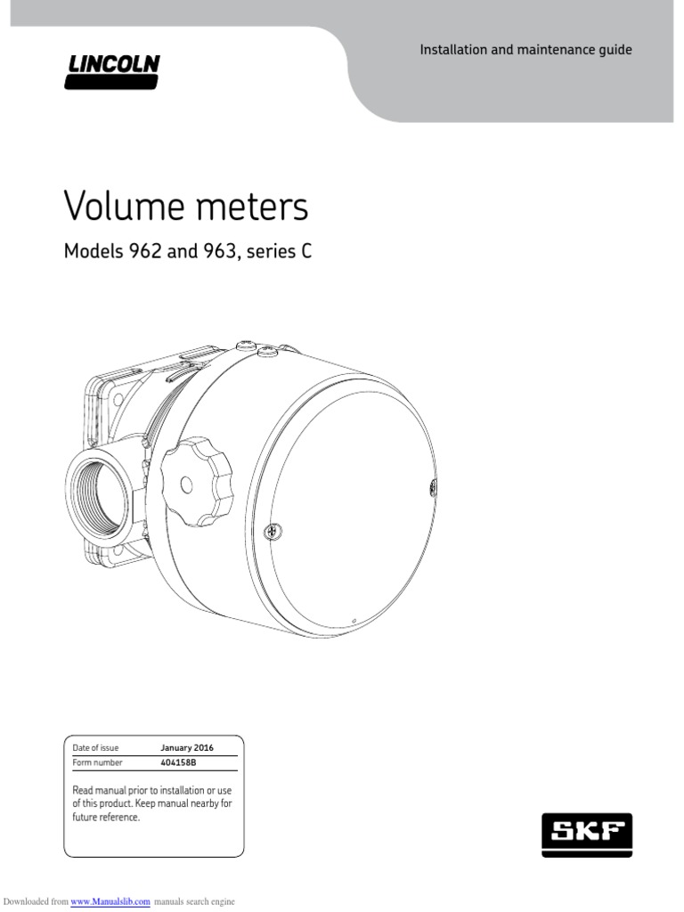 Volume Meters Models 962 and 963 Series C | PDF | Valve | Safety
