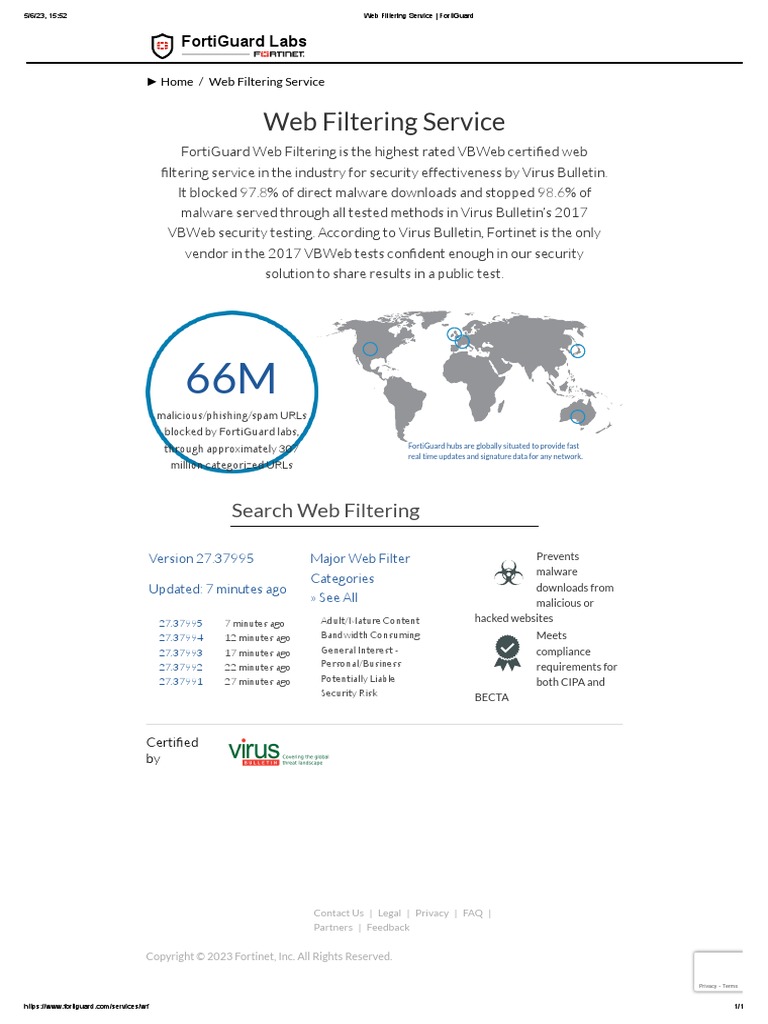 Web Filtering Service _ FortiGuard | PDF
