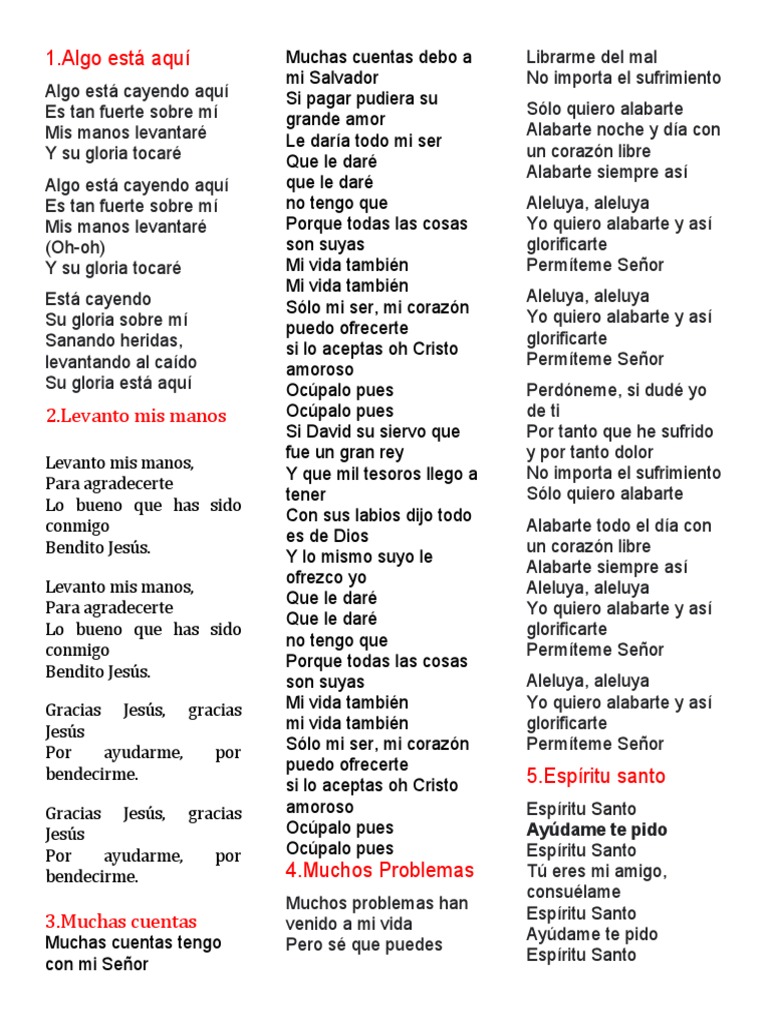 Letra de Cantos | PDF